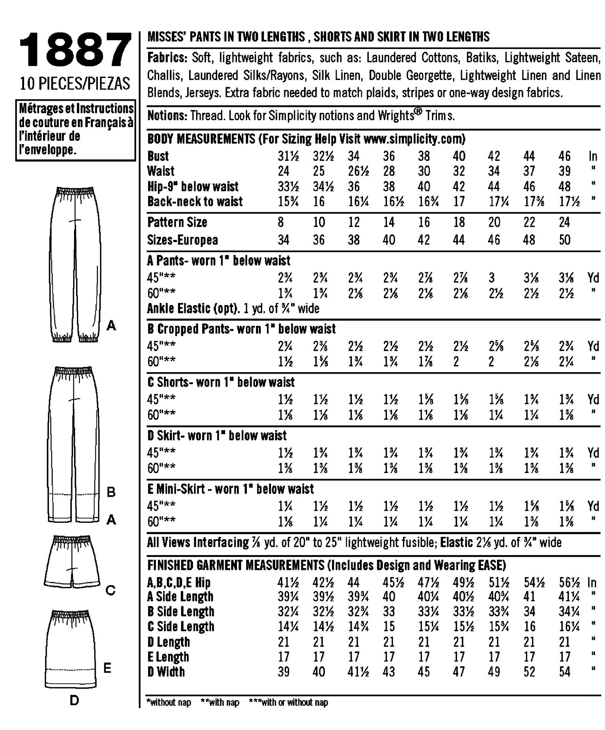 Sewing Pattern Women's Easy Pants Pattern Pants With | Etsy