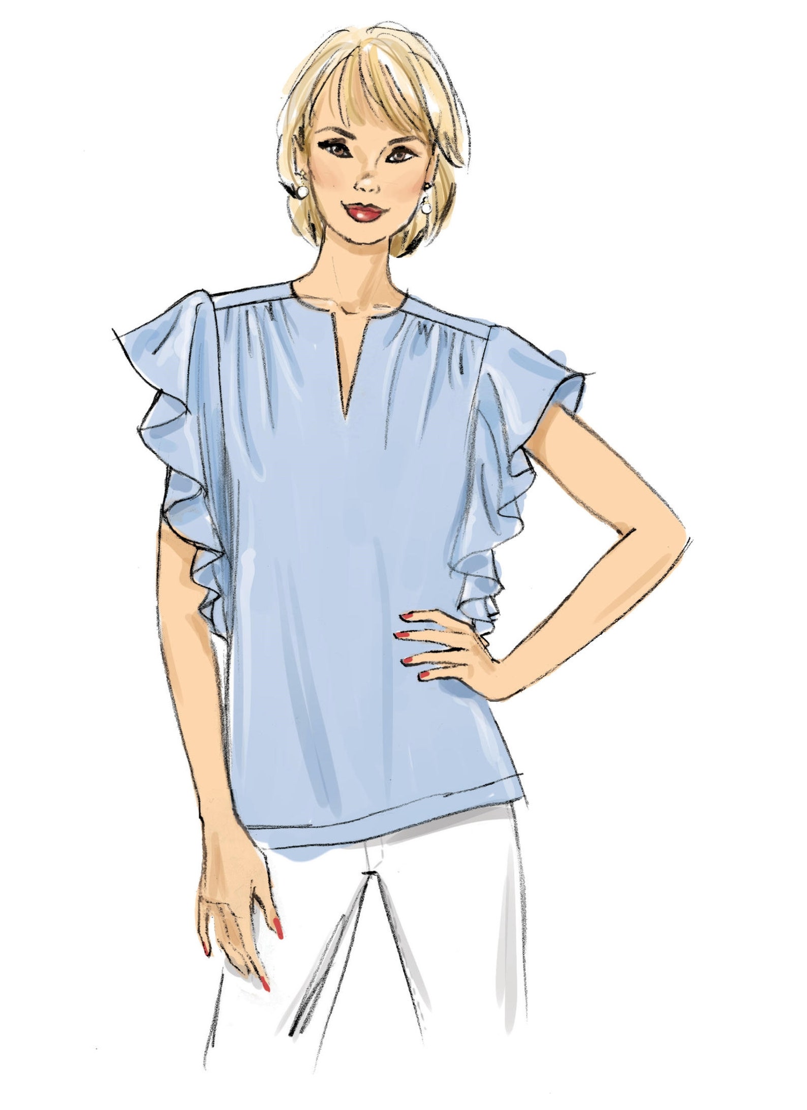 Sewing Pattern Pullover Blouse Pattern Loose Fit Top Pattern - Etsy