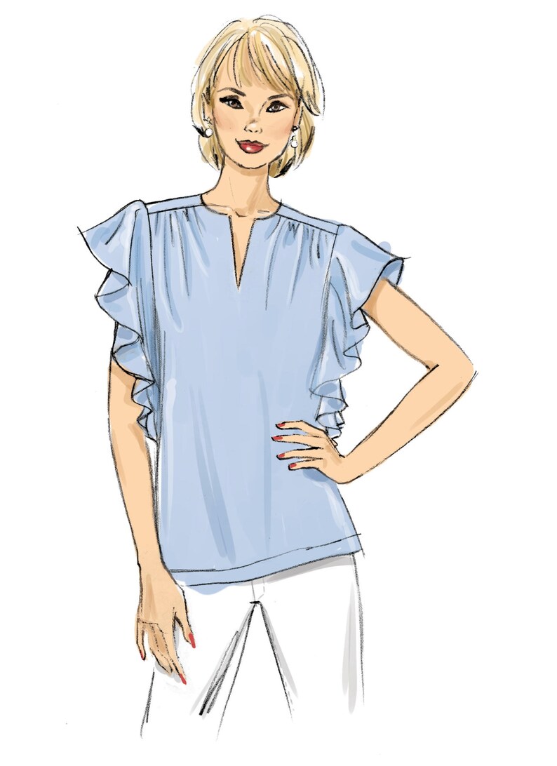 Sewing Pattern Pullover Blouse Pattern Loose Fit Top Pattern - Etsy