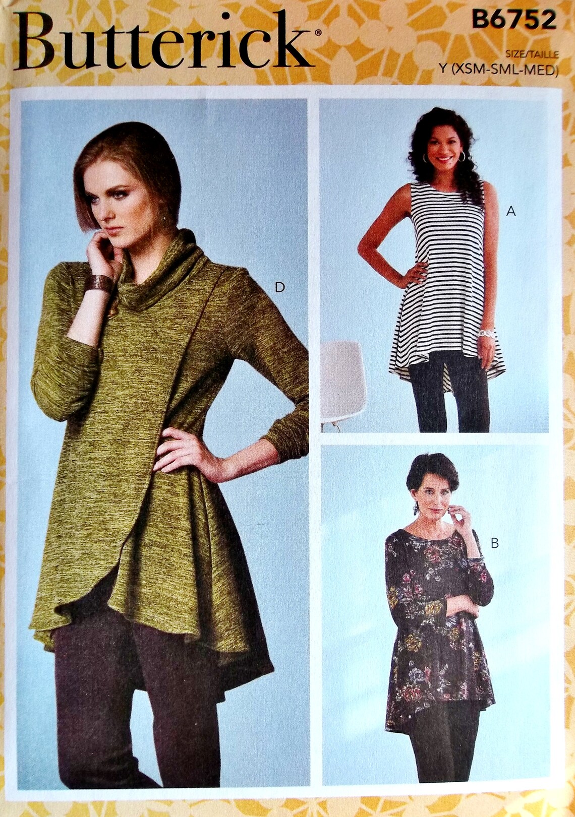 Sewing Pattern Women's Tunic Top Pattern Pullover Flared | Etsy