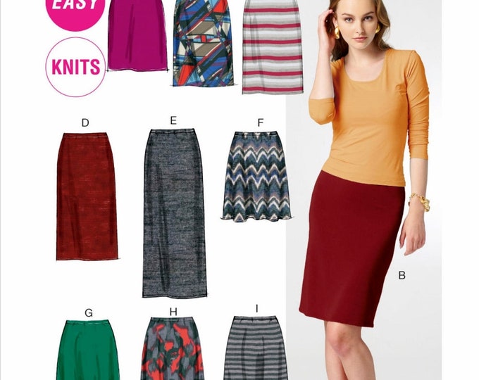 Sewing Pattern Easy Skirts Pattern, Long Skirt Pattern, Knit Skirt ...