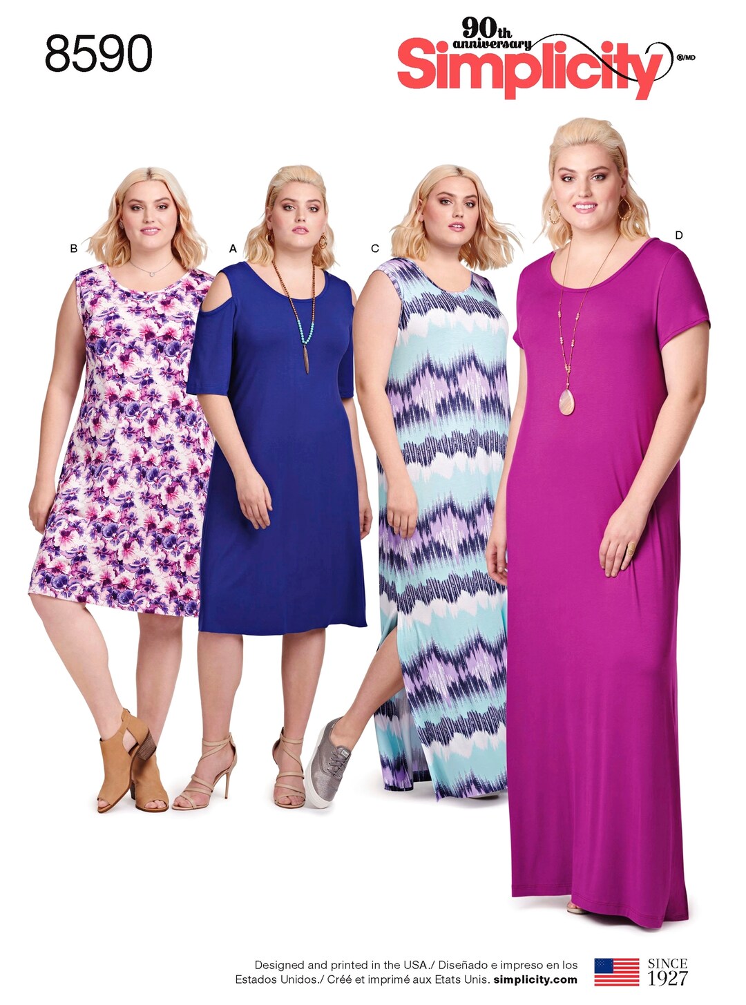 Simplicity Sewing Pattern Women's Dress Pattern, Easy Knit Dress ...