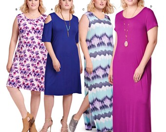 Sewing Pattern Women's Easy Dress Pattern, Pullover Dress Pattern ...