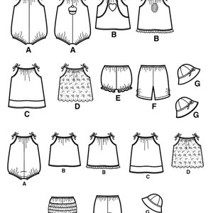 Sewing Pattern Baby Girls' Romper Pattern, Toddler's Sundress and ...