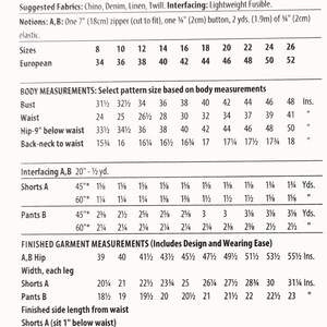 Sewing Pattern Women's Pants Pattern, Misses Shorts Pattern, Butterick ...