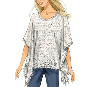 Sewing Pattern Tunic Top Pattern, Pullover Tunic Top Pattern, Poncho ...