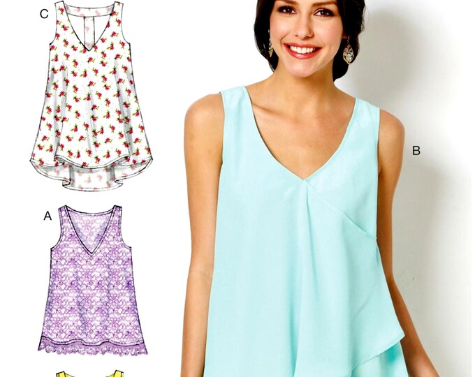 Sewing Pattern Women's Tunic Tops Pattern, Women's Loose Fit Tunic Tops ...