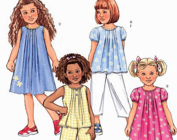 Sewing Pattern Girls' Dress Pattern, Little Girls' Dress Pattern ...