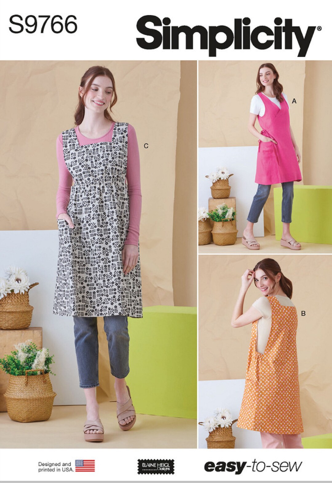 Sewing Pattern Women's Apron Pattern, Tabard Apron Pattern, Simplicity ...