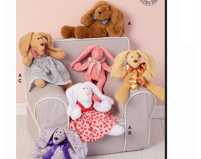 Sewing Pattern for Easy Stuffed Animals Pattern, 2 Piece Stuffed ...