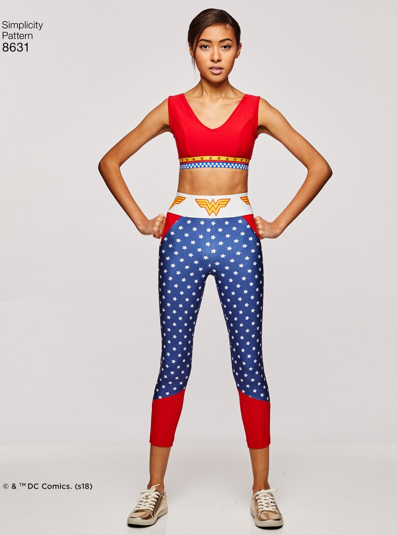 Sewing Pattern Costume DIY Wonder Woman Costume, Knit Wonder Woman ...