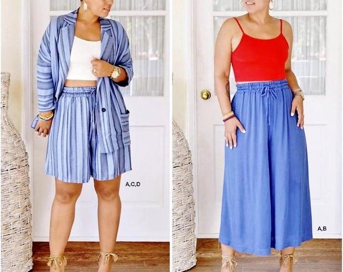 Sewing Pattern Palazzo Pants Pattern, Wide Leg Pants, Wrap Skirt ...