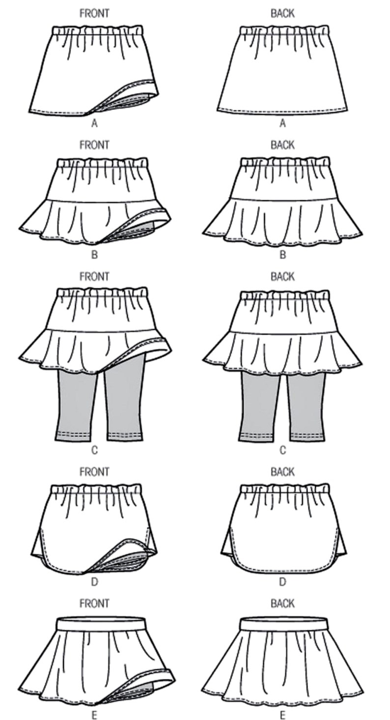 Sewing Pattern Little Girls' Skort Pattern Tween | Etsy