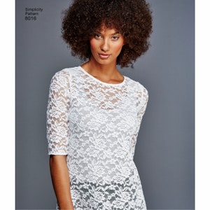 Sewing Pattern Women's Knit Top Pattern, Pullover Tops Pattern, Flared ...