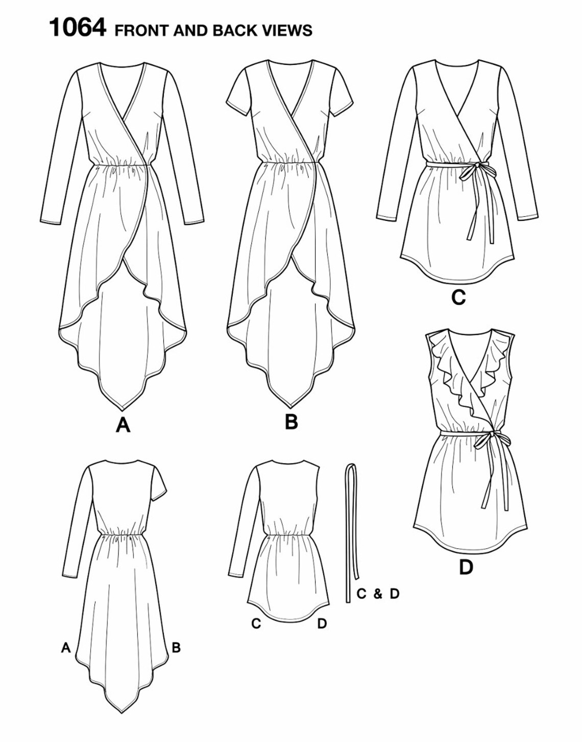 Sewing Pattern Women's Tunic Top Pattern Easy Mock Wrap - Etsy