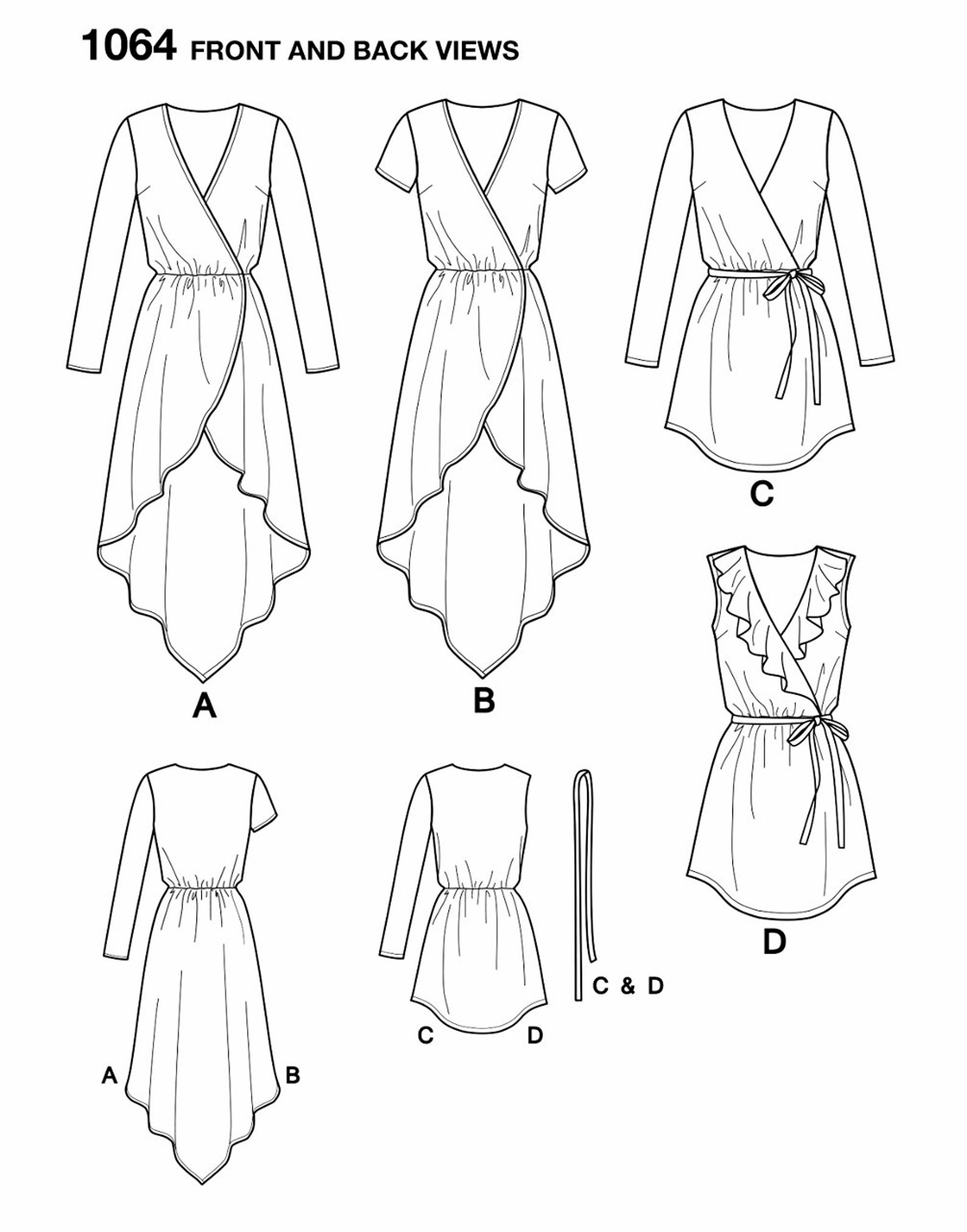 Sewing Pattern Women's Tunic Top Pattern Easy Mock Wrap - Etsy