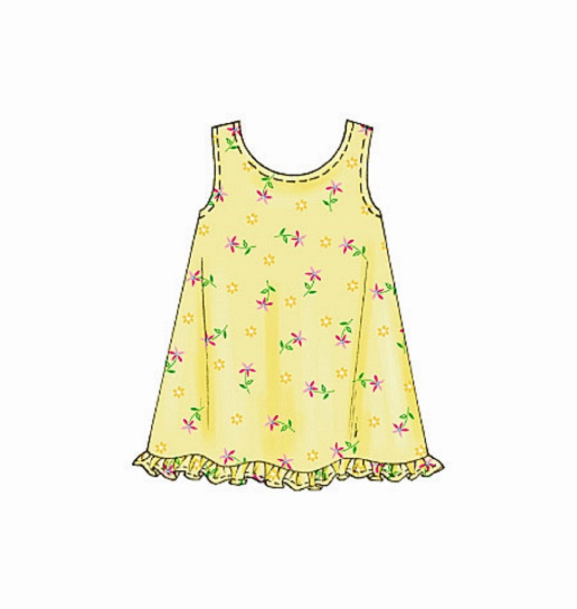 Sewing Pattern Little Girls' Easy Sundress Pattern Little - Etsy