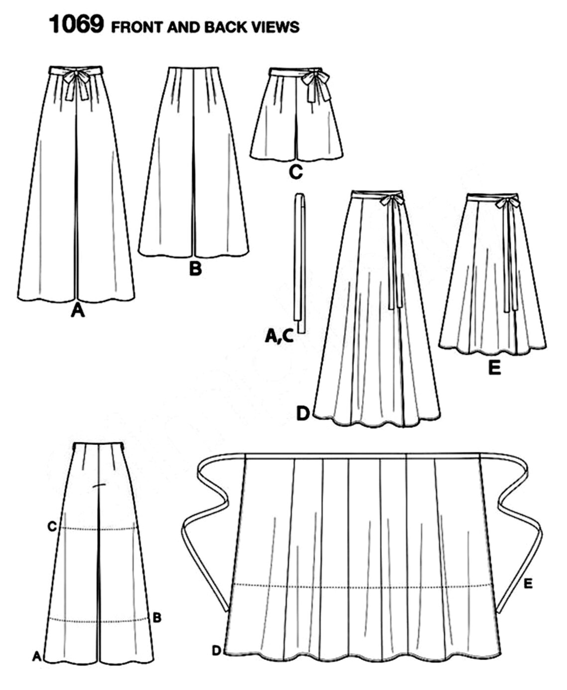 Sewing Pattern Palazzo Pants Pattern Wide Leg Pants Wrap | Etsy