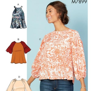 Sewing Pattern Women's Loose Fit Tops Pattern, Pullover Tops Pattern ...