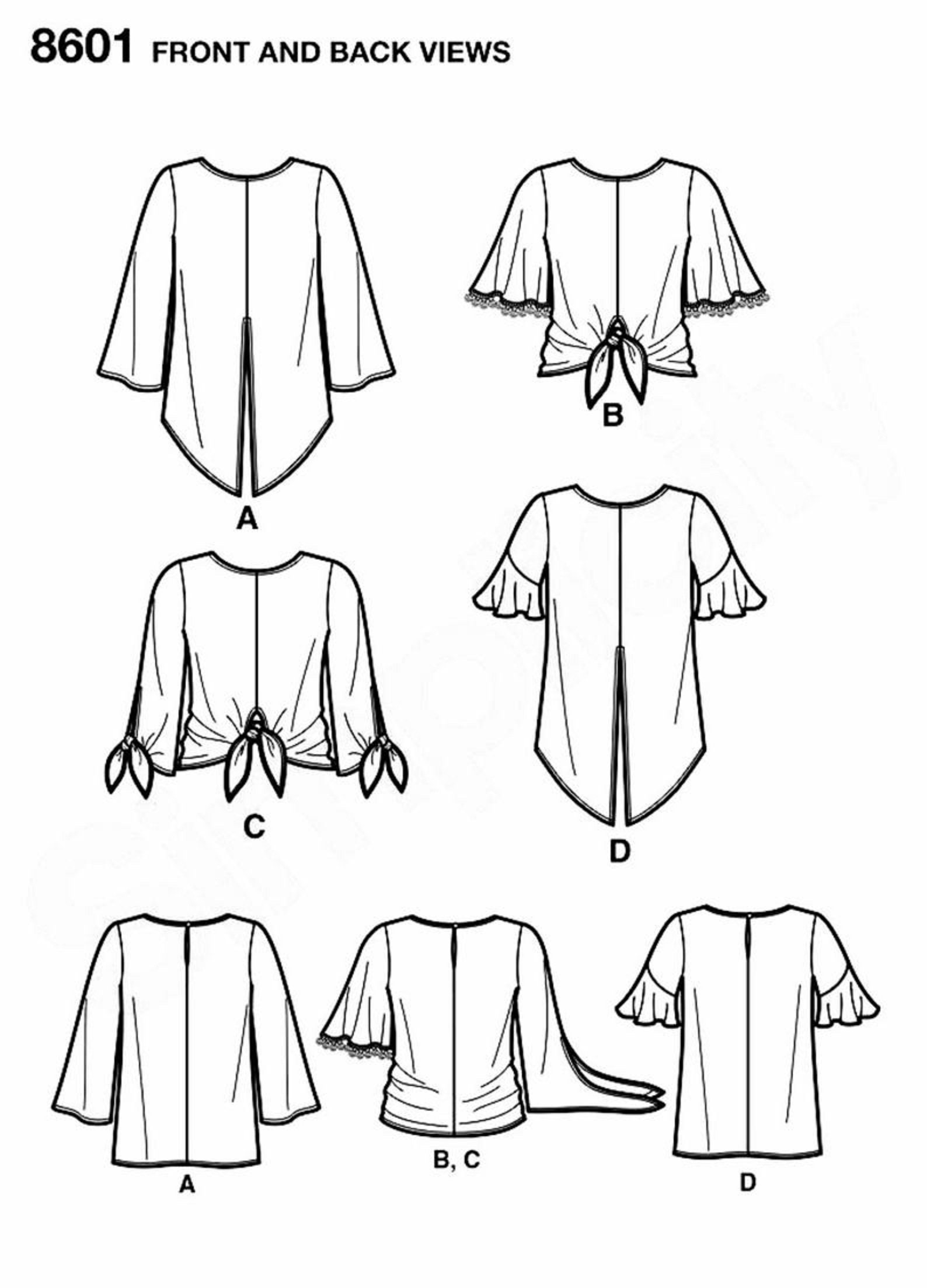 Sewing Pattern Pullover Top Pattern Easy Blouse Pattern | Etsy