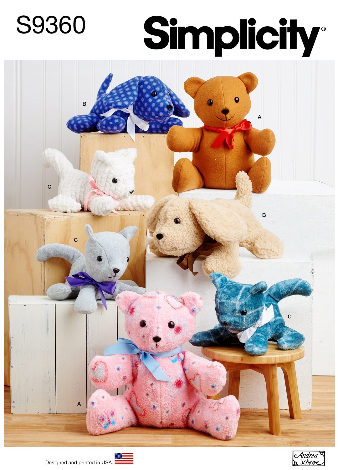 Sewing Pattern Easy Stuffed Animals Pattern, Cloth Toys Pattern ...