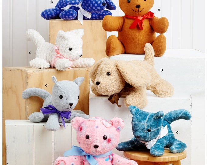 Sewing Pattern Easy Stuffed Animals Pattern, Cloth Toys Pattern ...