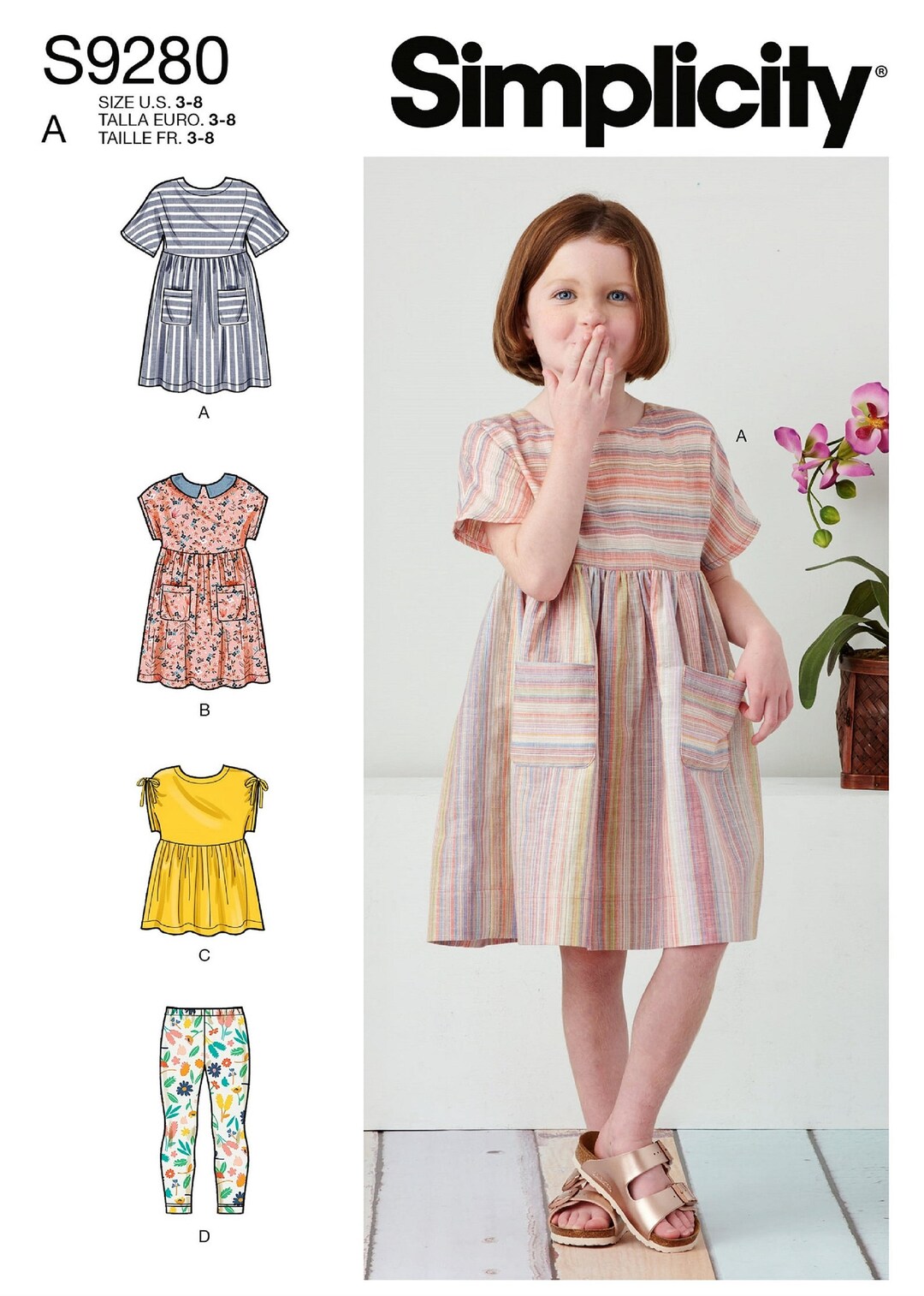 Sewing Pattern Girls' Dress Pattern, Little Girls' Dress Pattern, Girls ...