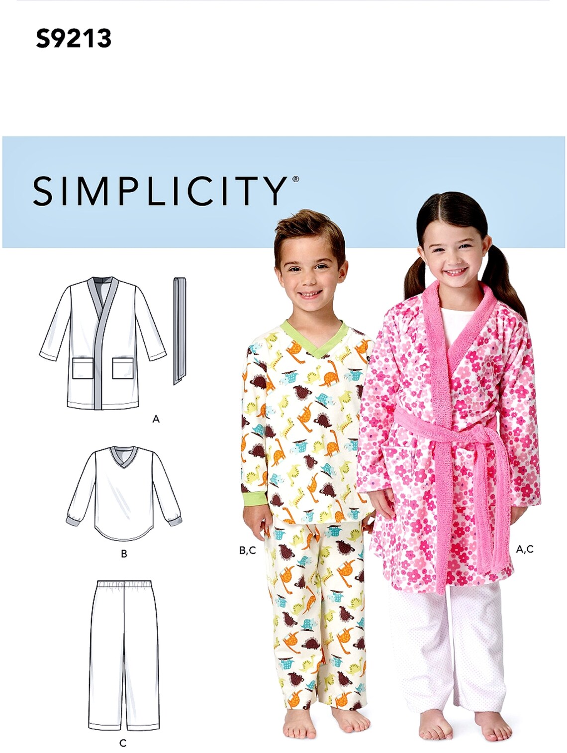 Sewing Pattern Children's Wrap Robe Pattern Kid's - Etsy