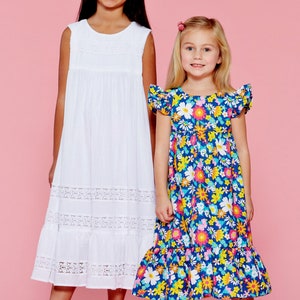 Sewing Pattern Girls' Dress Pattern, Tween Girls' Learn to Sew Dress ...