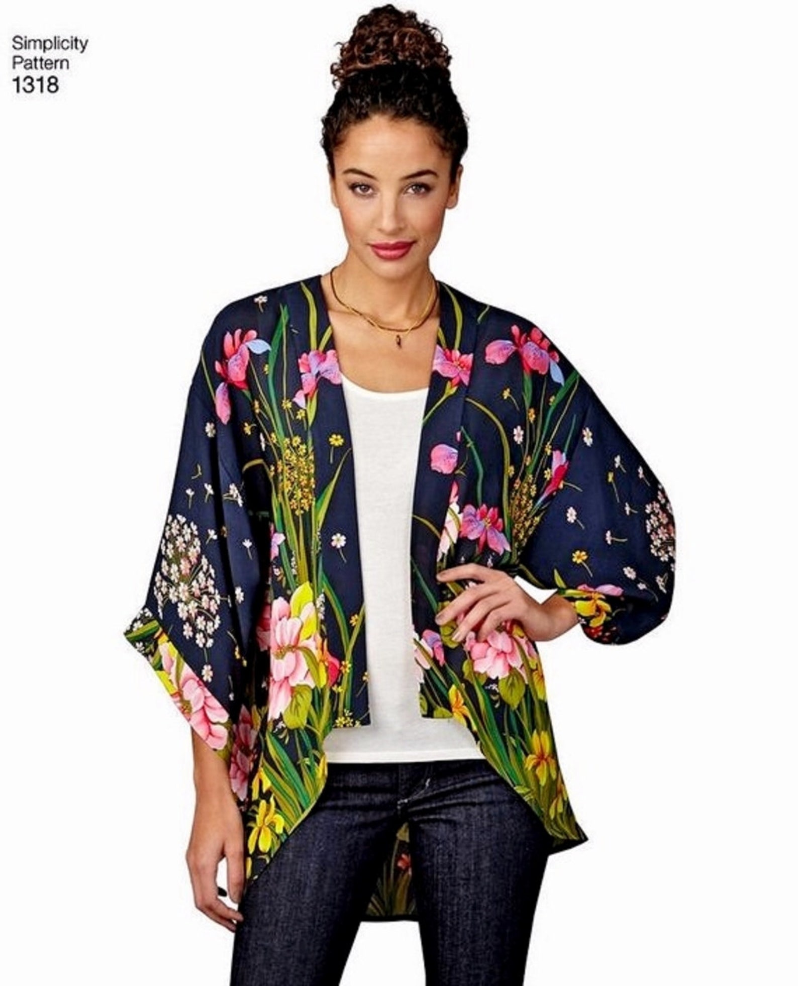 Sewing Pattern Kimono Jacket Pattern Open Front Loose Fit - Etsy