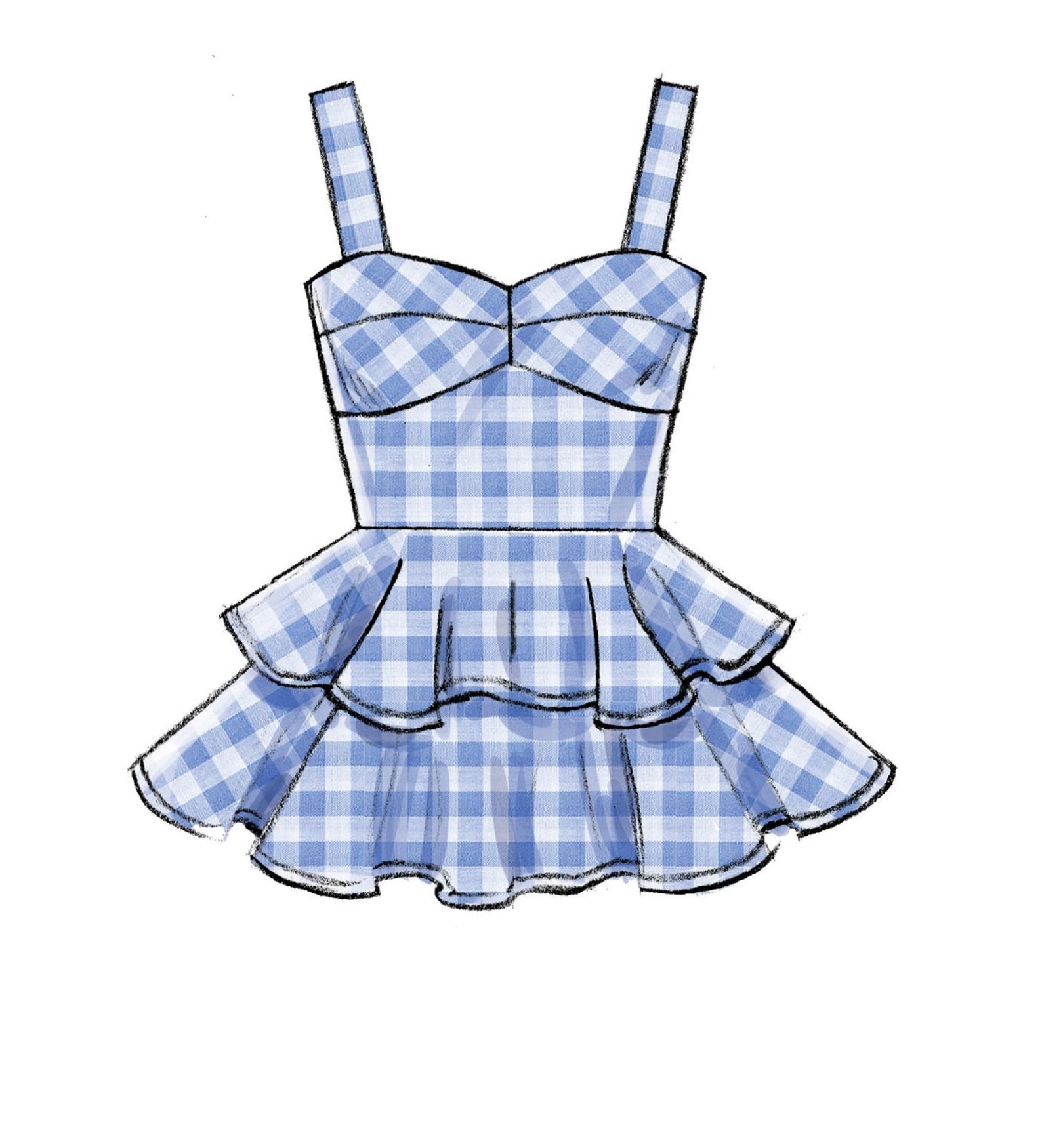 Sewing Pattern Strapless Top Pattern off Shoulders Peplum Top | Etsy