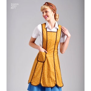 Sewing Pattern Womens Apron Pattern, Retro 1940's Apron Pattern ...