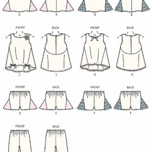 Sewing Pattern Little Girls' Top and Shorts Pattern, Little Girls ...