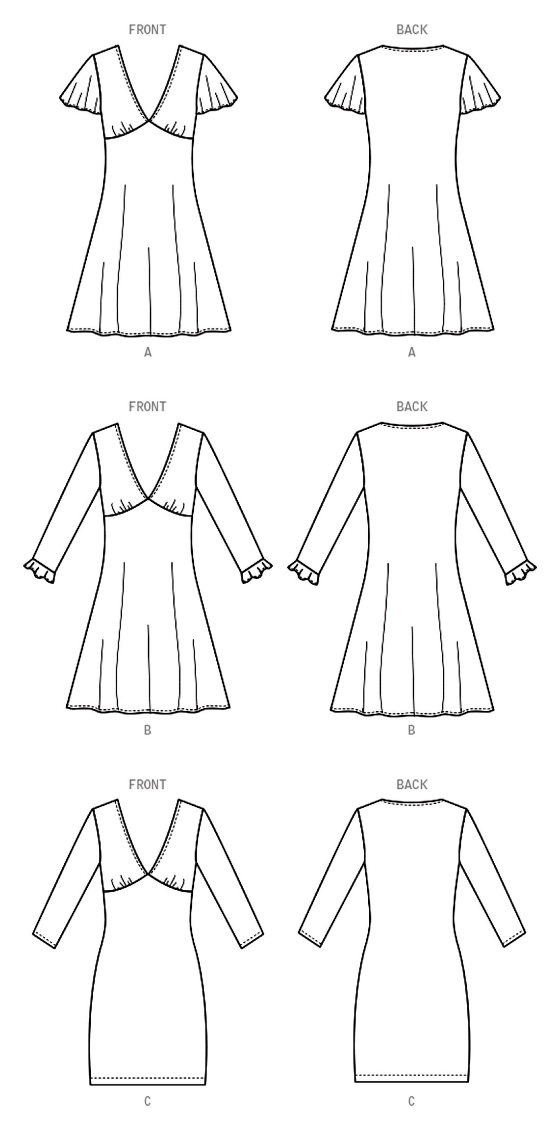 Sewing Pattern Women's Knit Dress Pattern Learn to Sew | Etsy