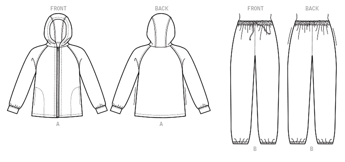 Sewing Pattern Women's Hoody Jacket Elastic Waist Pants - Etsy