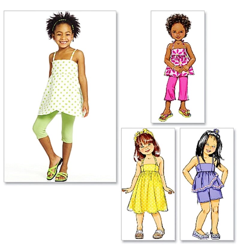 Sewing Pattern Little Girls' Top and Shorts Pattern - Etsy