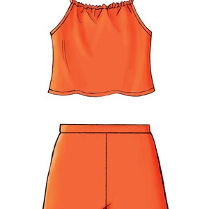 Sewing Pattern Girls' Halter Top Pattern, Girls' Skort Pattern, Girl ...
