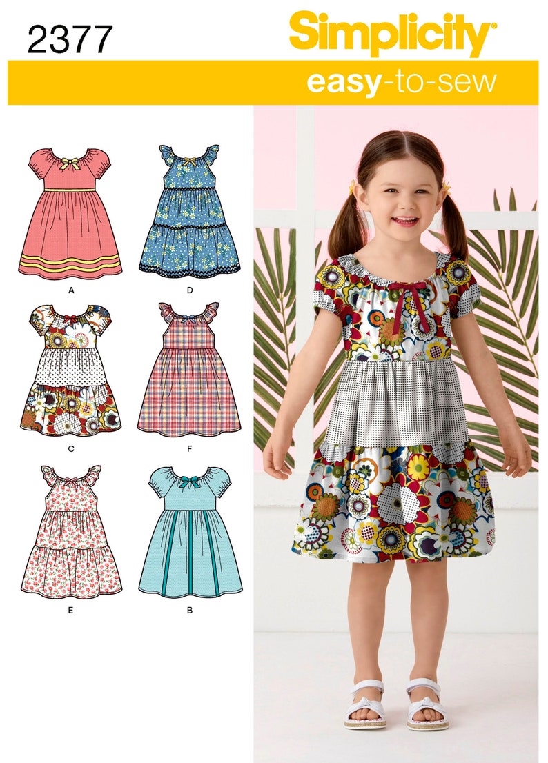 Sewing Pattern Little Girls' Easy Dress Pattern - Etsy