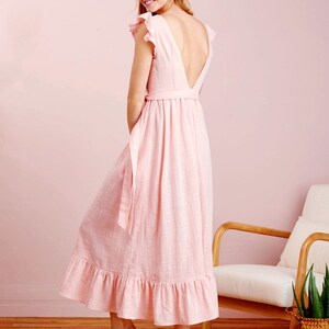 Sewing Pattern Women's Dress Pattern, V Neck Dress Pattern, Deep V Back ...