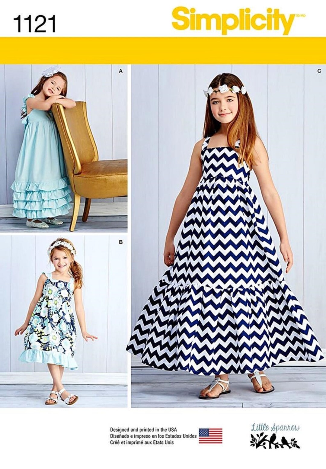Sewing Pattern Girls' Sundress Pattern, Girls' Ruffle Sundress Pattern ...