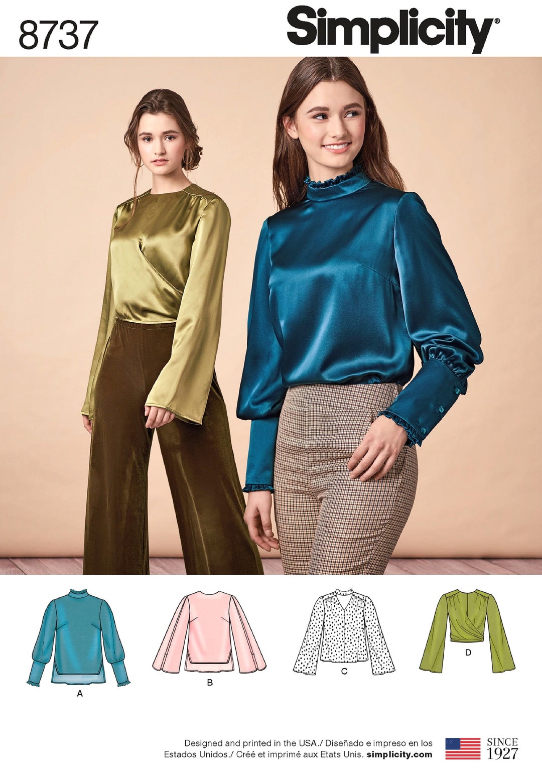 Sewing Pattern Women's Blouse Pattern, Long Sleeve Blouse Pattern ...