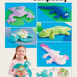 Sewing Patterns Plush Reptiles Pattern, Stuffed Animals Pattern ...