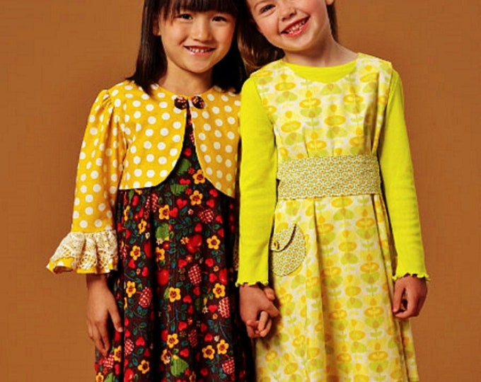 Girls' Dress and Jacket Pattern, Girls' Sunday Dress Pattern, Girls ...
