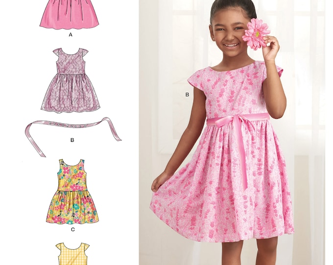 Sewing Pattern Girls' Dress Pattern, Little Girls Dress Pattern ...