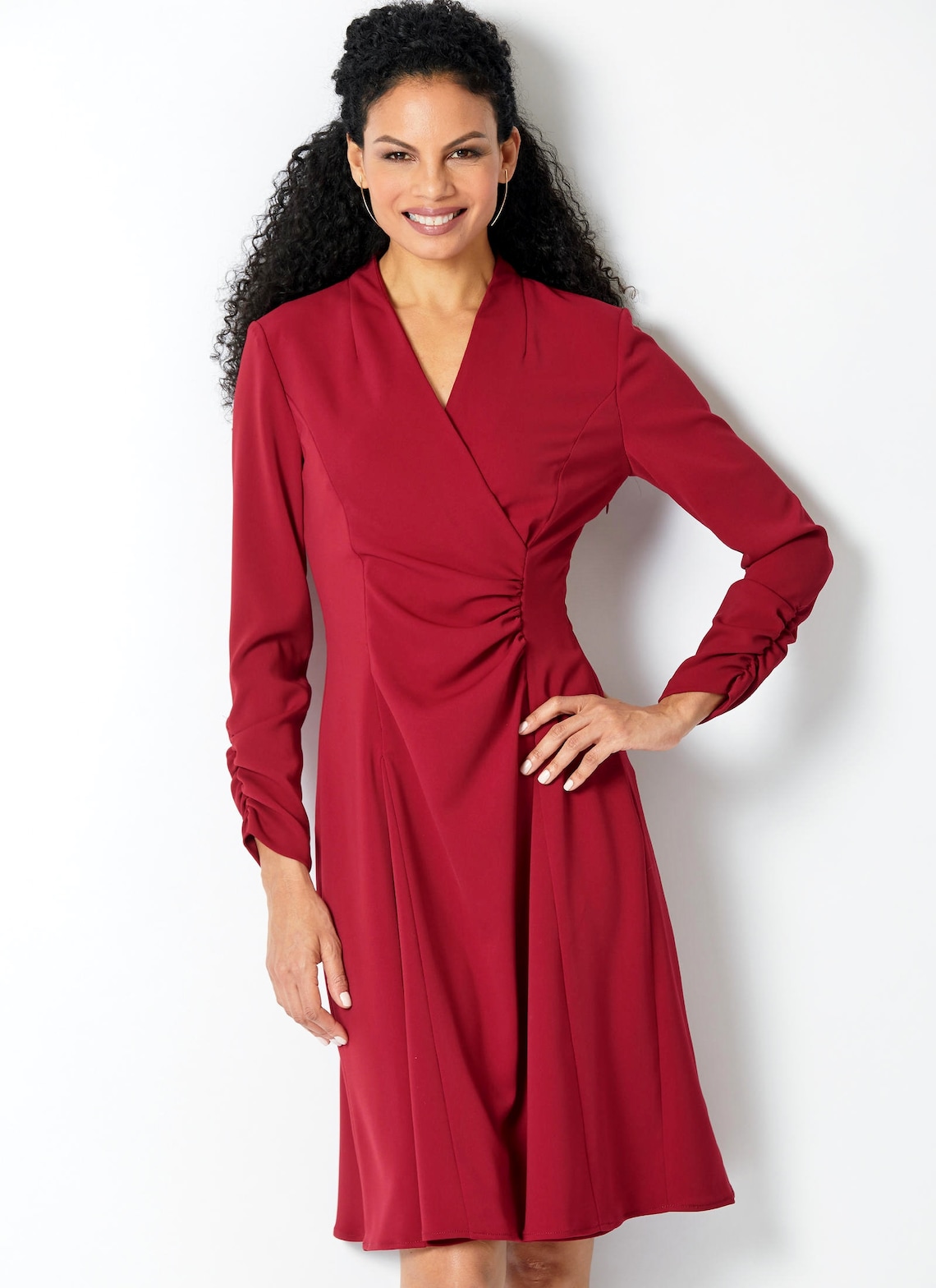 Sewing Pattern Women's Flared Dress Pattern Mock Wrap | Etsy