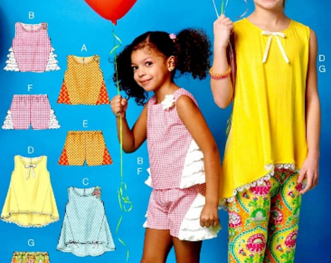 Sewing Pattern Little Girls' Ruffle Dress Pattern, Girls' Ruffle Top ...