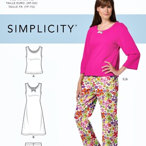 Sewing Pattern Women's Nightgown Pattern, Easy Pajamas Pattern, Sleep ...