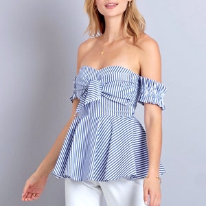 Sewing Pattern Strapless Top Pattern, off Shoulders Peplum Top Pattern ...