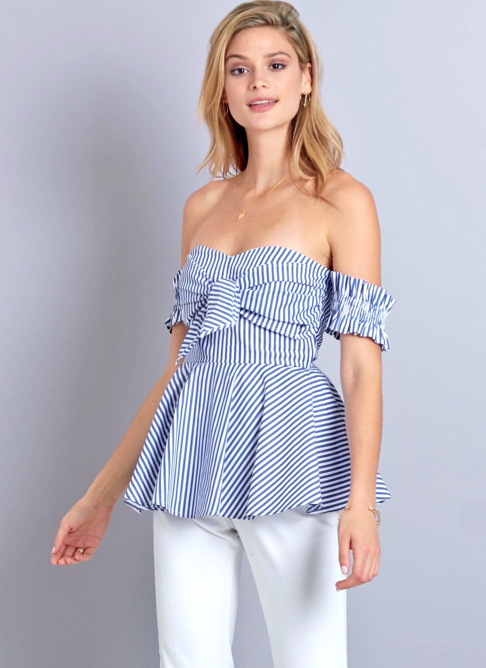 Sewing Pattern Strapless Top Pattern off Shoulders Peplum Top | Etsy