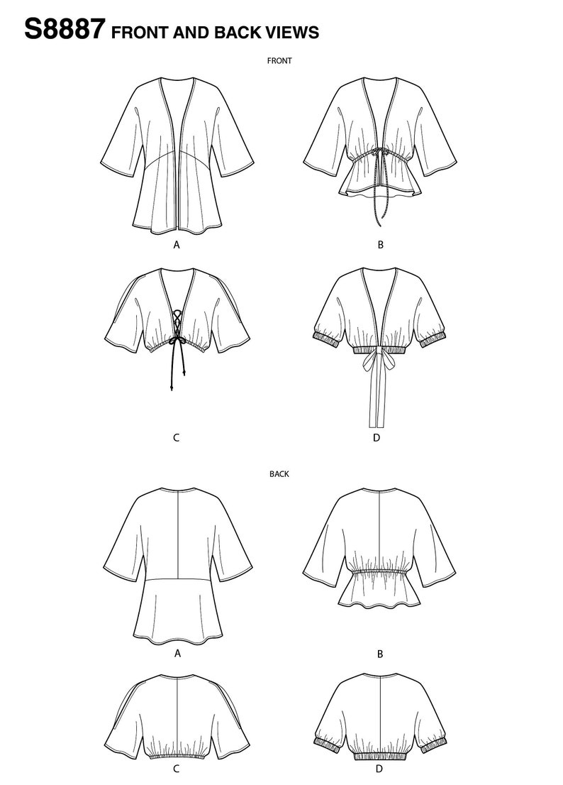 Sewing Pattern Misses' Kimono Pattern Kimono Cardigan - Etsy
